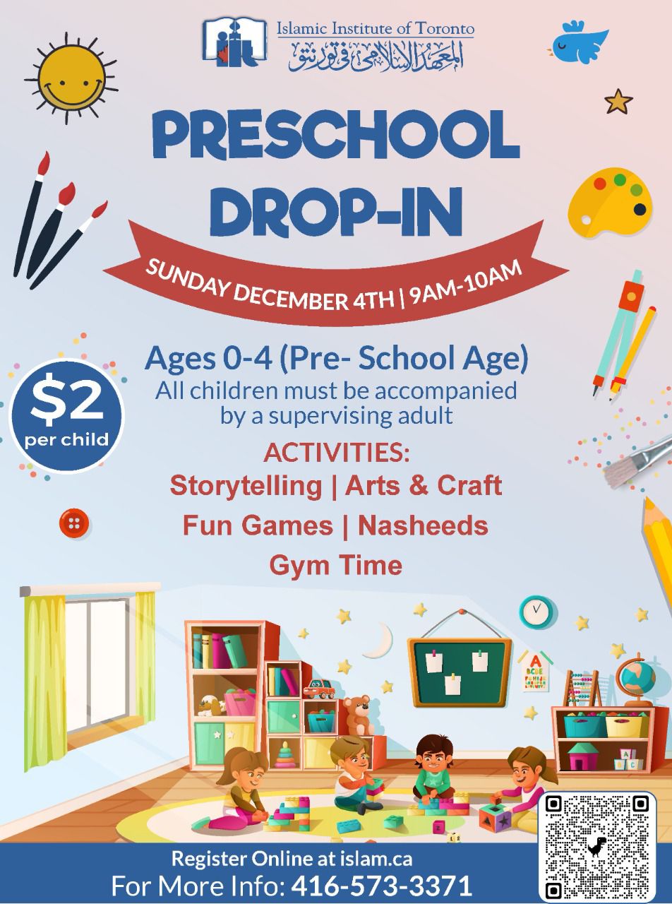 Preschool Drop-In Program - Islamic Institute of Toronto
