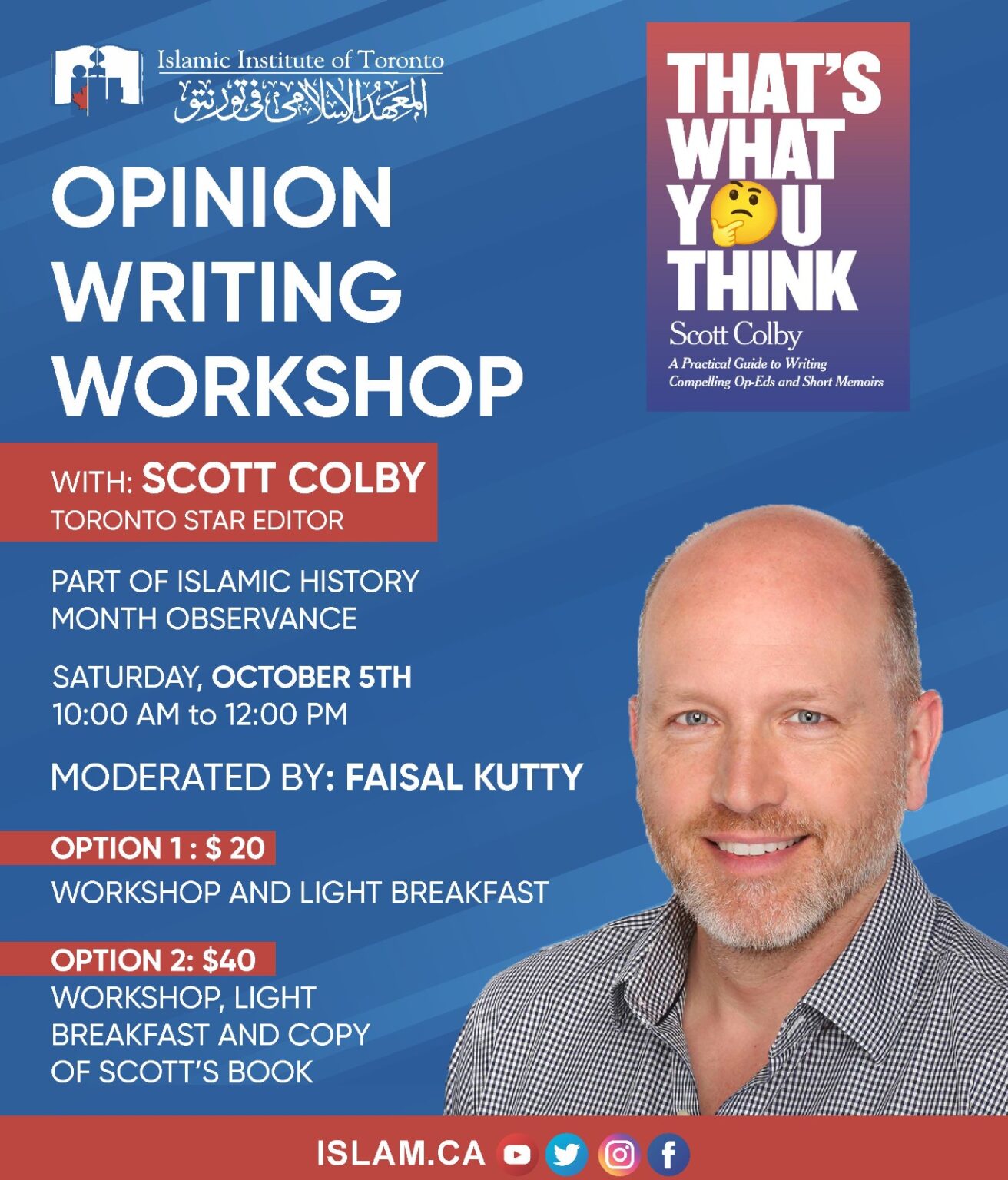 Opinion Writing Workshop with Scott Colby: Oct. 5, 10 am - Islamic ...