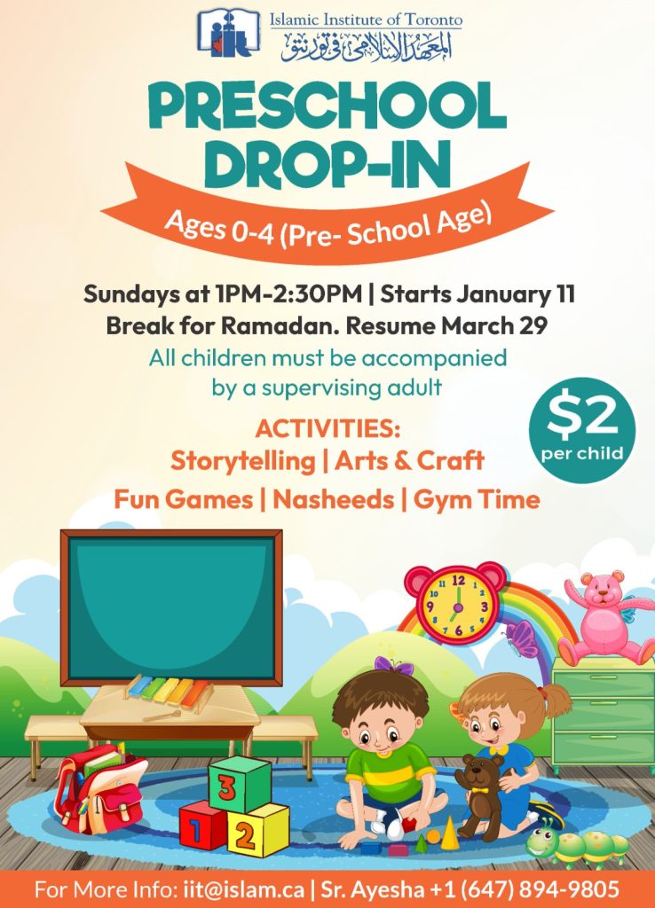 Preschool Drop-In Program - Islamic Institute of Toronto