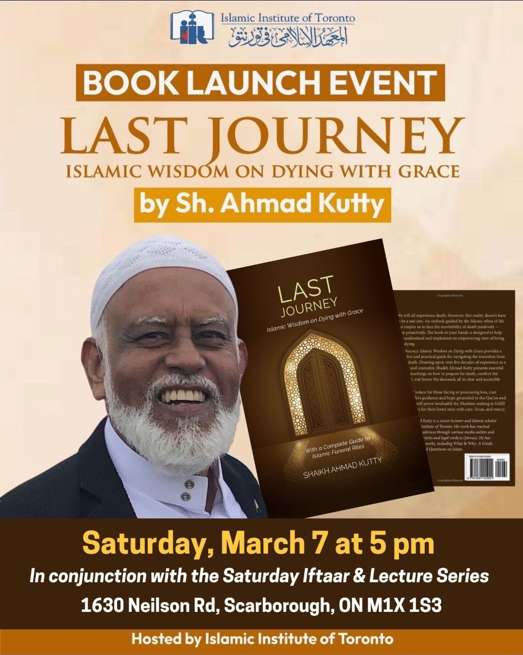 Book launch: Last Journey By Sh. Ahmad Kutty - Islamic Institute of Toronto